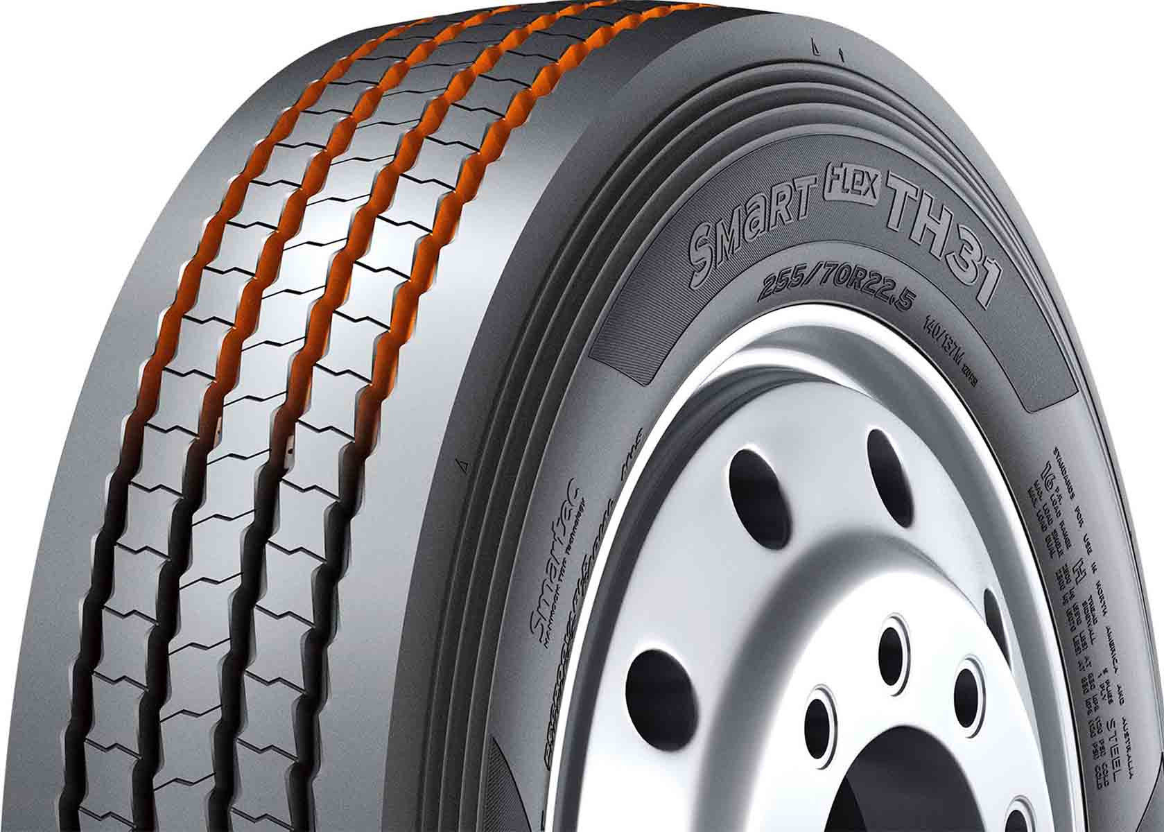 Llanta HANKOOK Smart Flex TH31 385/65R22.5 - Virtual Llantas