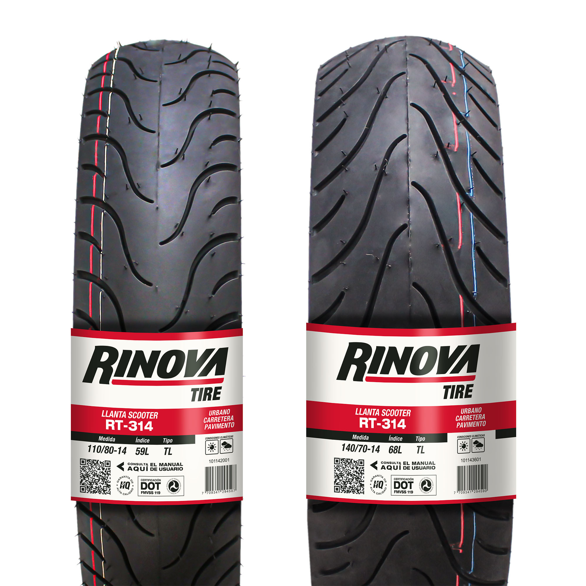 Llanta RINOVA RT-314 110/80/14 - Virtual Llantas