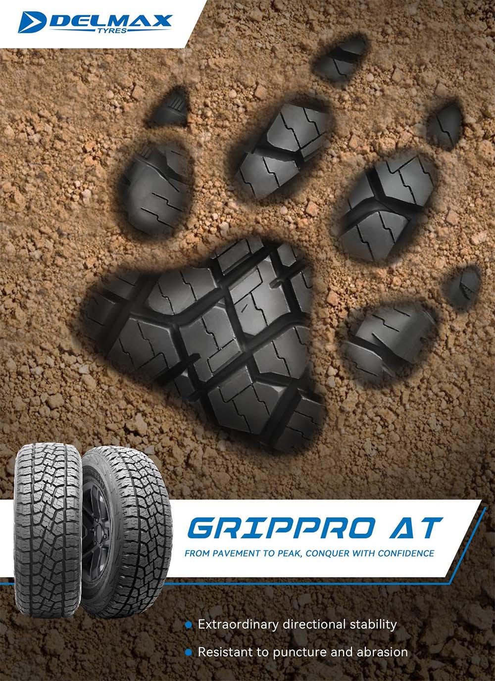Llanta DELMAX Grippro AT 31X10.5R15LT - Virtual Llantas