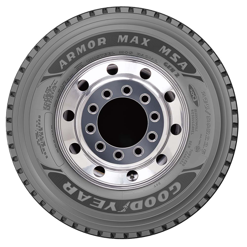 Llanta GOODYEAR Armor Max MSA Gen2 295/80R22.5 - Virtual Llantas