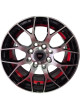 Llanta KMX Juego De Rines 13X5.5 Negro Con Cara Maquinada + Corte Rojo ...